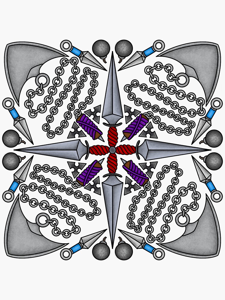 "Mandala but make it weapons" Sticker for Sale by Alimorrow | Redbubble