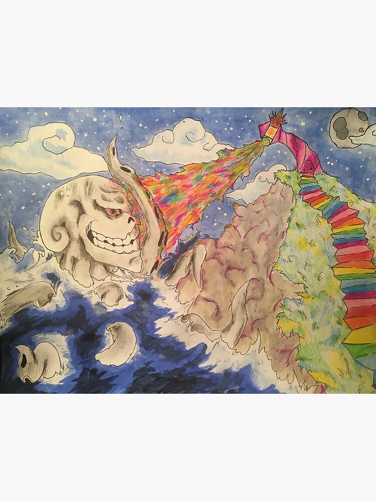 "Bad ass fight between a lighthouse and an octopus" Art Print for Sale ...