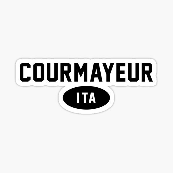"Courmayeur ITA Black" Sticker for Sale by PEK1787 | Redbubble