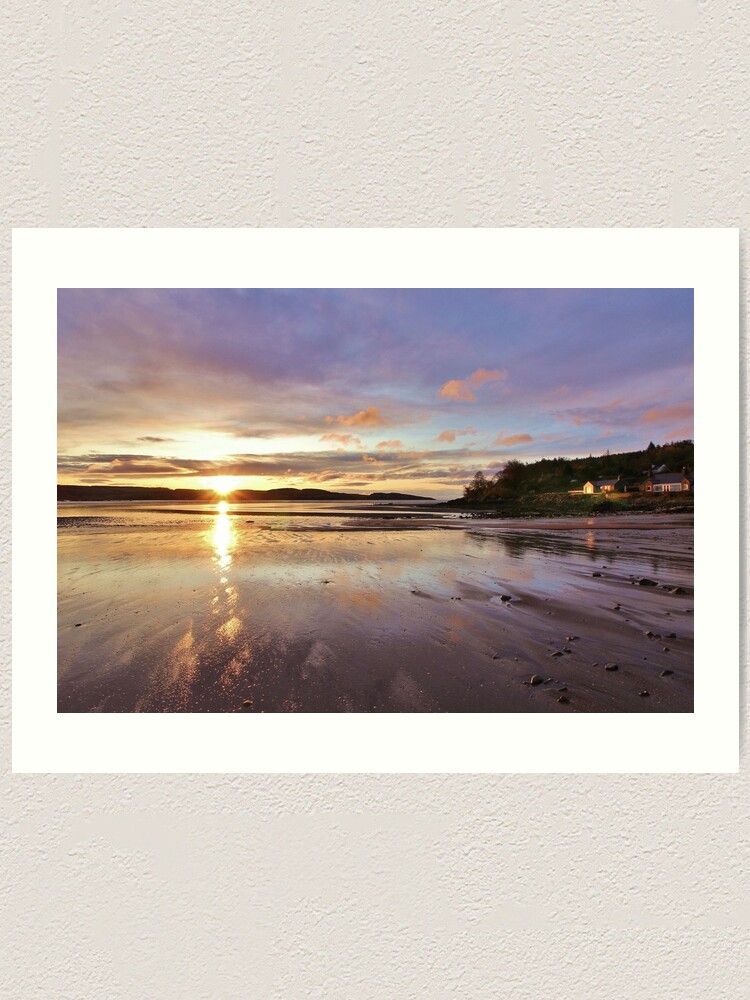 "Winter sunrise at the Dhoon bay, Kirkcudbright" Art Print for Sale by ...