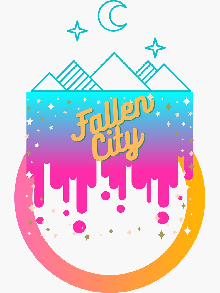 "Fallen City" Sticker for Sale by Finebee | Redbubble