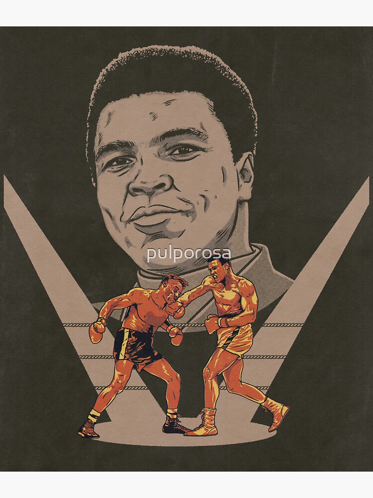 "muhammad ali retro poster" Sticker for Sale by pulporosa | Redbubble