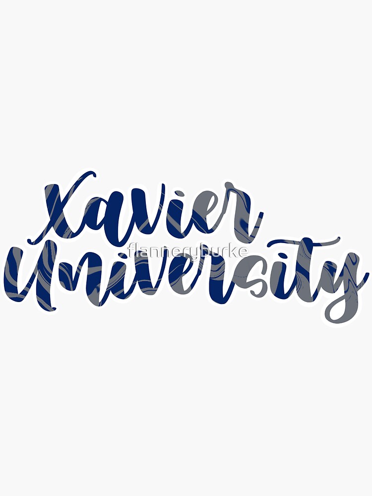 "Xavier University Cursive" Sticker for Sale by flanneryburke | Redbubble
