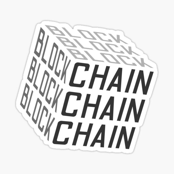 "blockchain cube" Sticker for Sale by Artenas | Redbubble