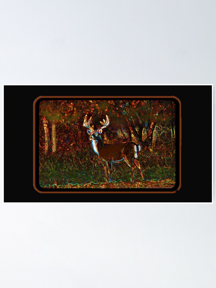 "The Neon Buck (Deerr)" Poster by coffeecountyjim | Redbubble