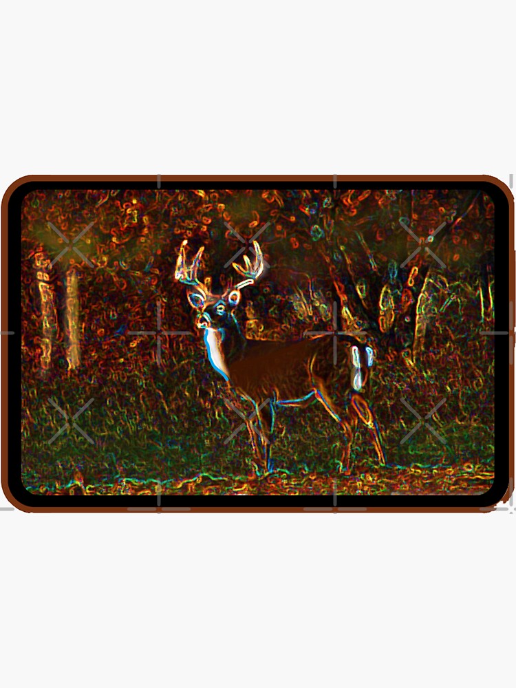 "The Neon Buck (Deerr)" Sticker for Sale by coffeecountyjim | Redbubble