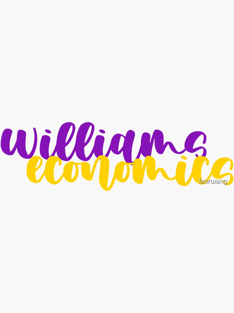 "williams college economics" Sticker by laurwang | Redbubble