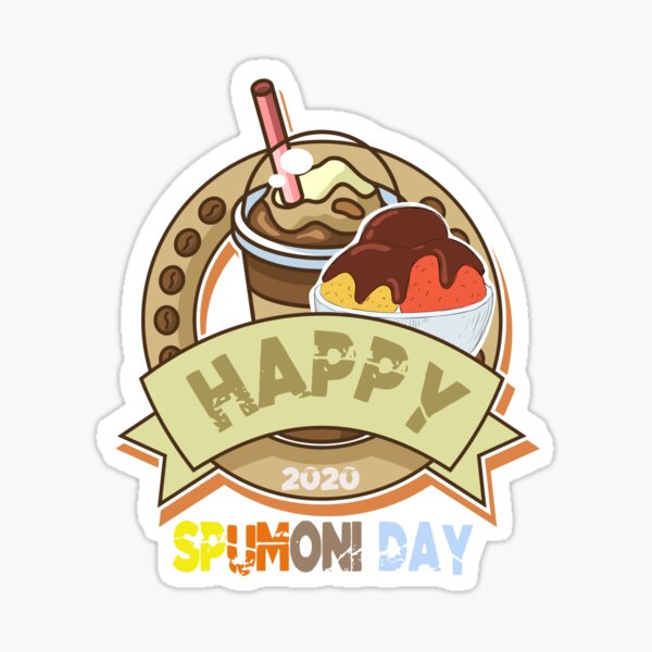 Pegatina « Feliz día de SPUMONI, día nacional Día de Spumoni lindo ...