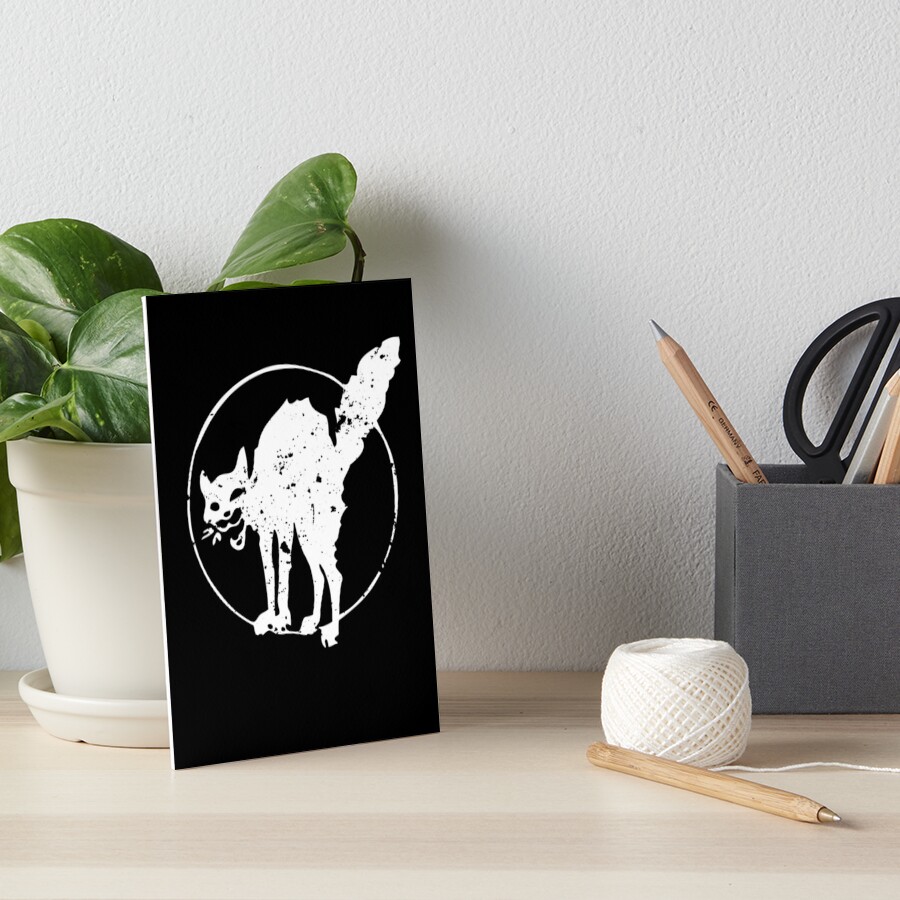 "Sabo-Tabby Anarchist Black Cat" Art Board Print for Sale by LaBearDod ...