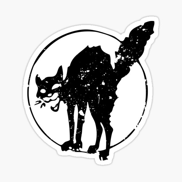 "Sabo-Tabby Anarchist Black Cat" Sticker for Sale by LaBearDod | Redbubble
