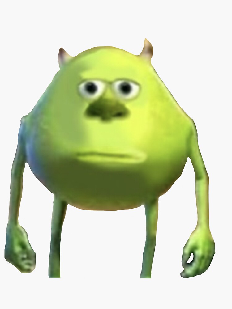 "Mike and Sully meme " Sticker by juliaaleee | Redbubble