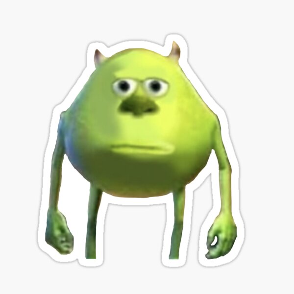 "Mike and Sully meme " Sticker by juliaaleee | Redbubble