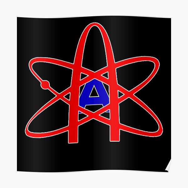 Póster «Máscara de símbolo de ateos» de BigRedDot | Redbubble