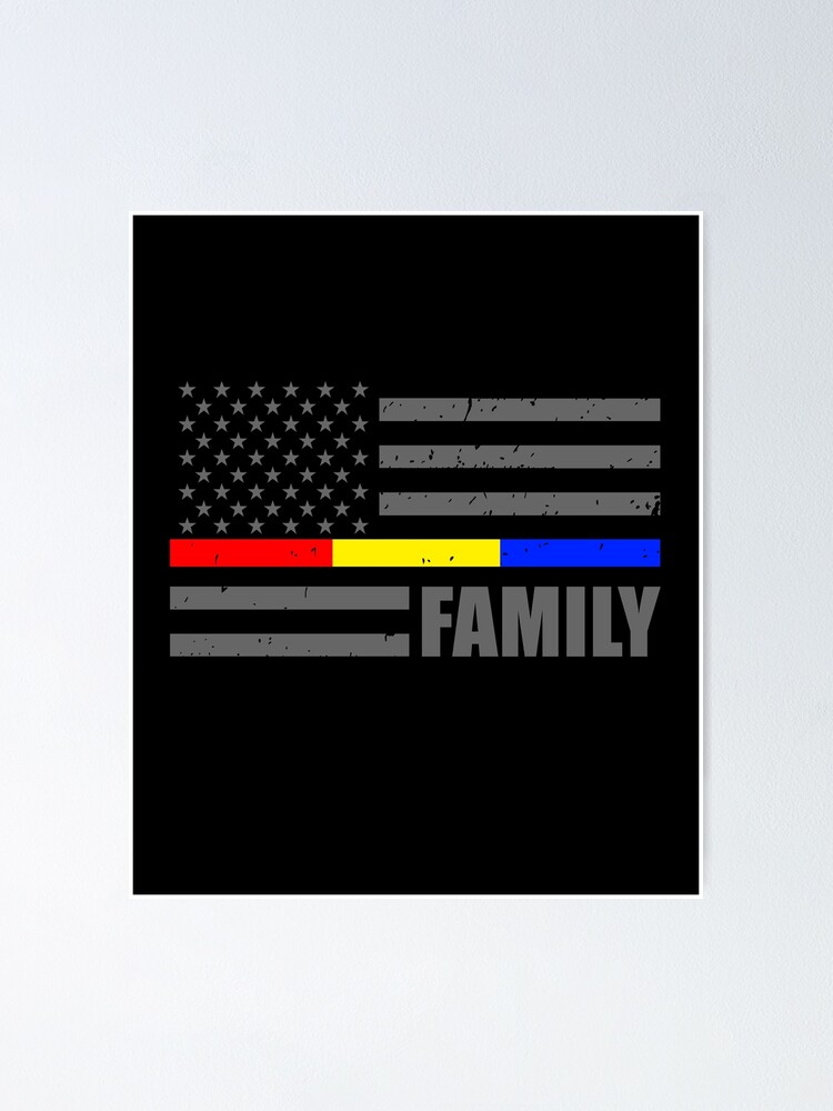 "911 Dispatcher - Firefighter - Police Officer Flag" Poster for Sale by ...