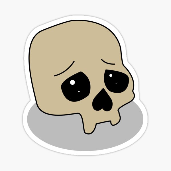 "Cute derpy cartoon skull | halloween" Sticker by ShadowstarArt | Redbubble