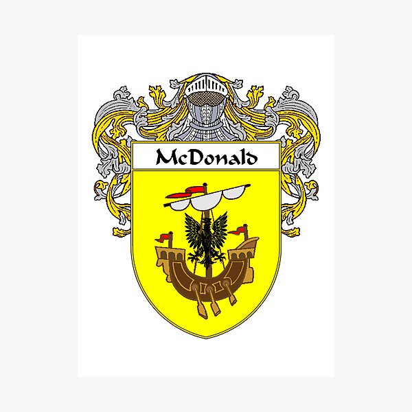 "McDonald Coat of Arms/Family Crest" Photographic Print by IrishArms ...