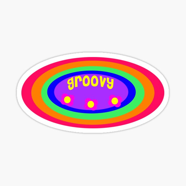 "groovy " Sticker for Sale by elizastreet | Redbubble