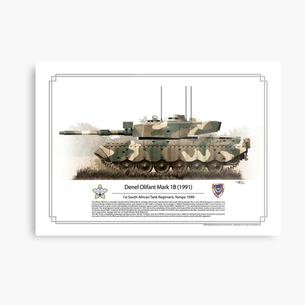 "Olifant Mk1B - 1st SADF tank Regiment Tempe 1999" Metal Print for Sale ...