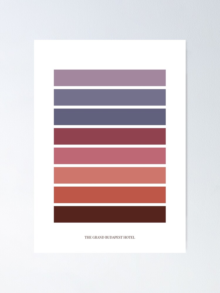 "The Grand Budapest Hotel Color Palette" Poster for Sale by ...