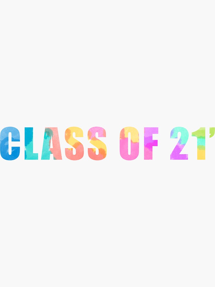 "colorful watercolor class of 21 sticker" Sticker by KristenCamille ...