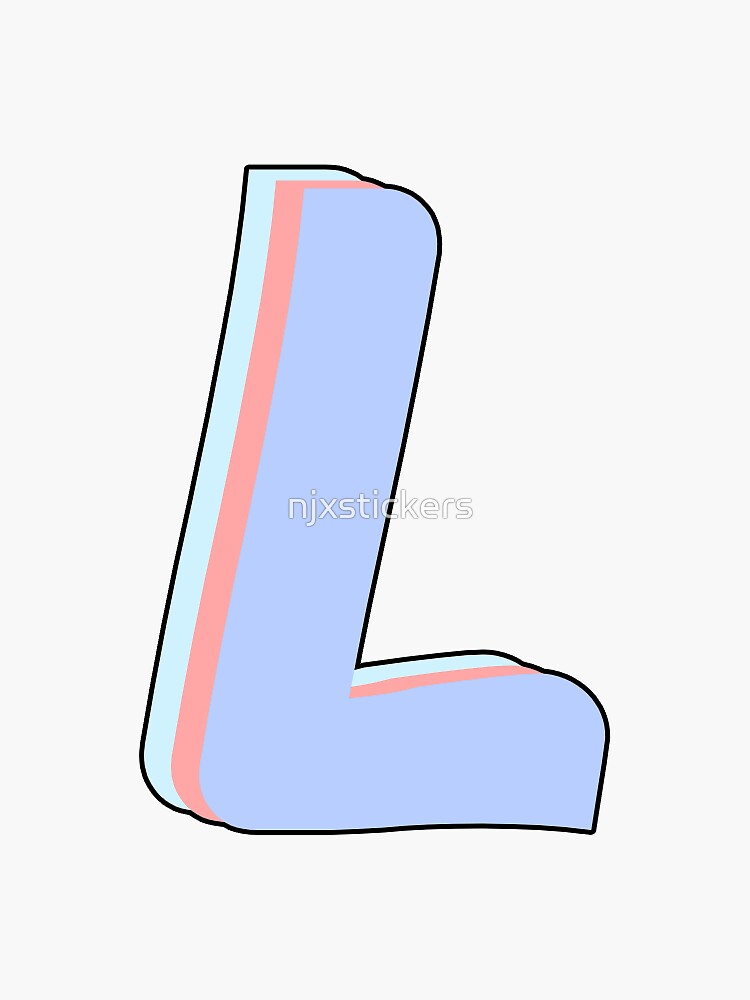 "Letter L" Sticker for Sale by njxstickers | Redbubble