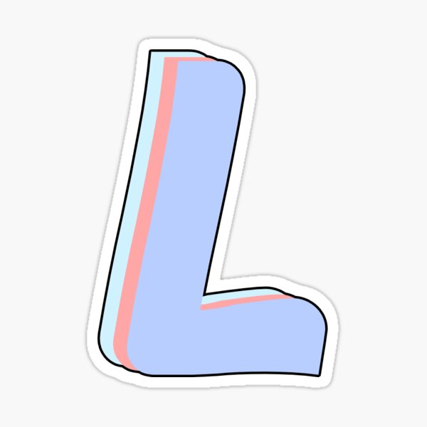 "Letter L" Sticker for Sale by njxstickers | Redbubble
