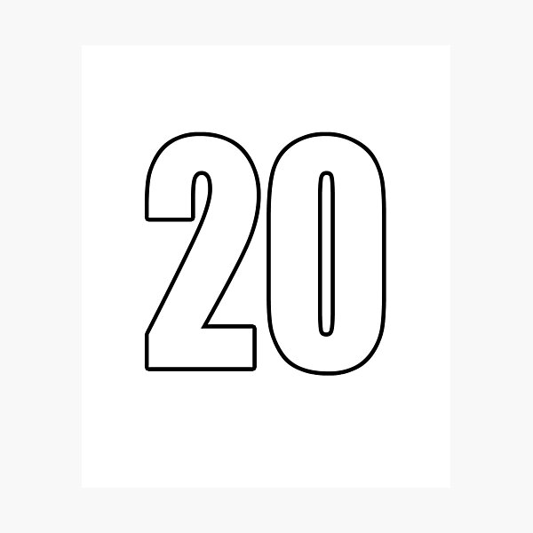 "20 number twenty shirt number soccer sport" Photographic Print by ...