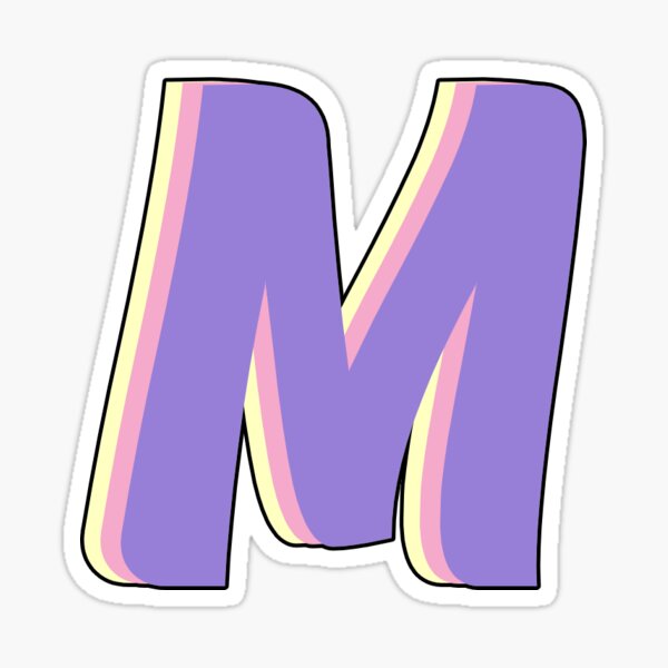 "Letter M" Sticker by njxstickers | Redbubble