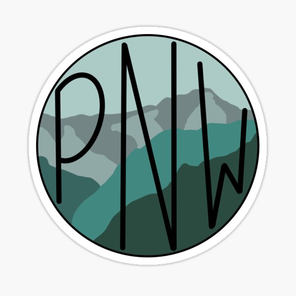 "Pacific Northwest (PNW)" Sticker for Sale by merdesignsco | Redbubble