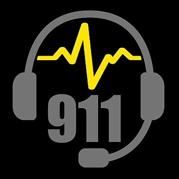 "Dispatcher Headset Thin Gold Line" Poster for Sale by bluelinegear ...