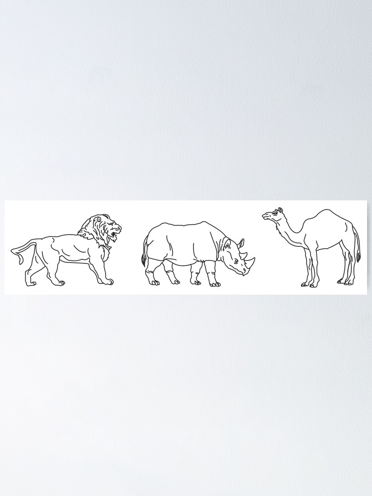 "MOCA Animals" Poster for Sale by kyleandrewprice | Redbubble