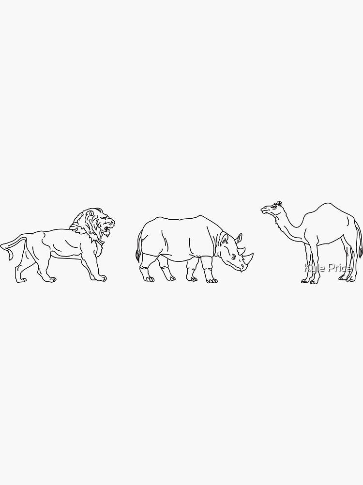 "MOCA Animals" Sticker for Sale by kyleandrewprice | Redbubble