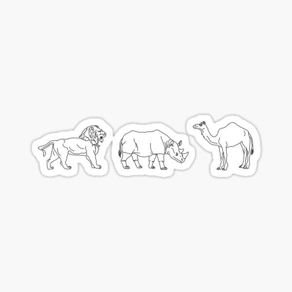 "MOCA Animals" Sticker for Sale by kyleandrewprice | Redbubble