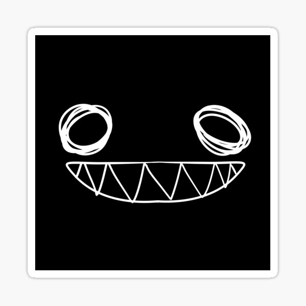 "Cool Sharp Teeth Face " Sticker for Sale by LilXu3 | Redbubble