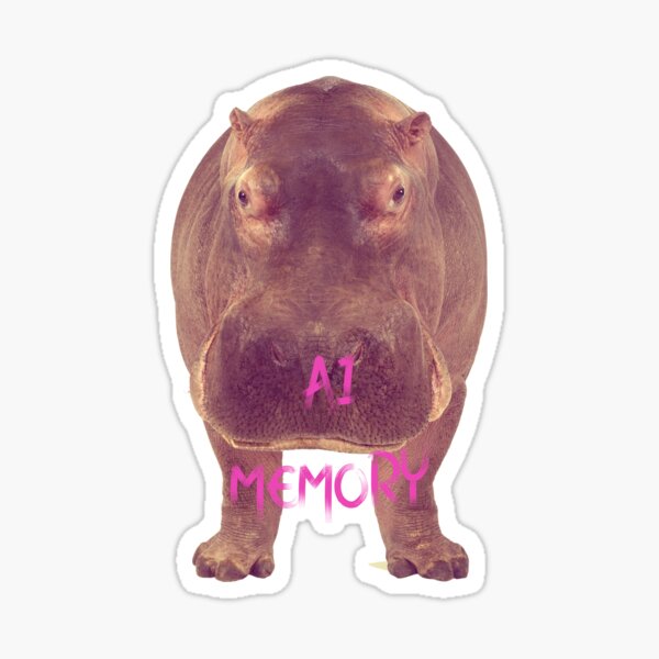 "HIPP=campus Hippo Meme " Sticker by SimpleGoods | Redbubble