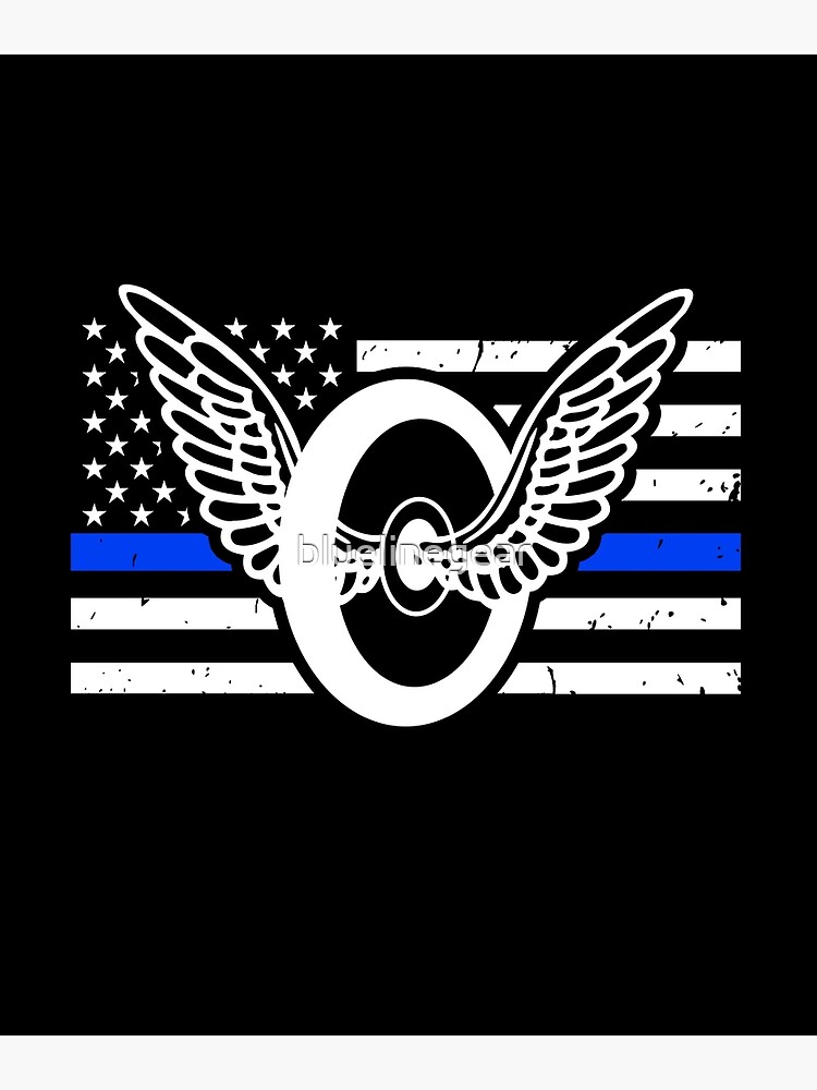 "Motorcycle Officer Thin Blue Line Flag" Poster by bluelinegear | Redbubble