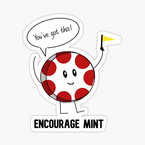 "Encourage Mint" Sticker for Sale by emilykseaver | Redbubble