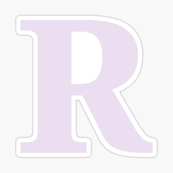 "Lilac Letter R" Sticker for Sale by DevineDesignz | Redbubble