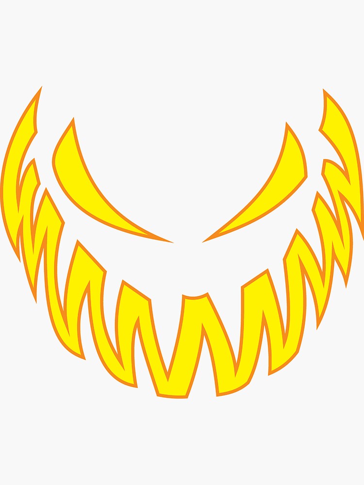 "Ghoulish Jack-O-Lantern Face" Sticker for Sale by SpitefulDesign ...