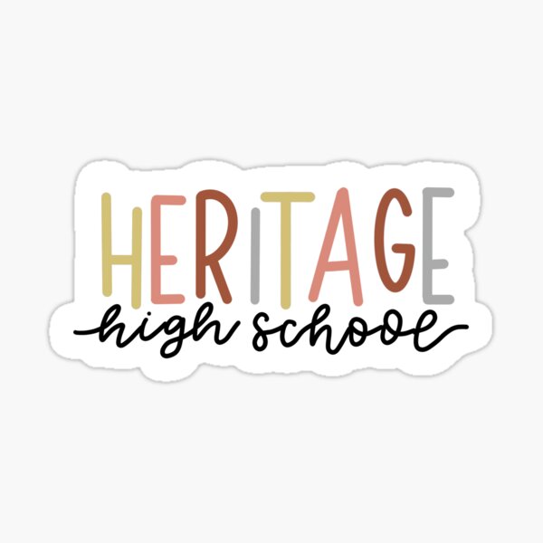 "Heritage High School Class Colors Text Sticker" Sticker by ...