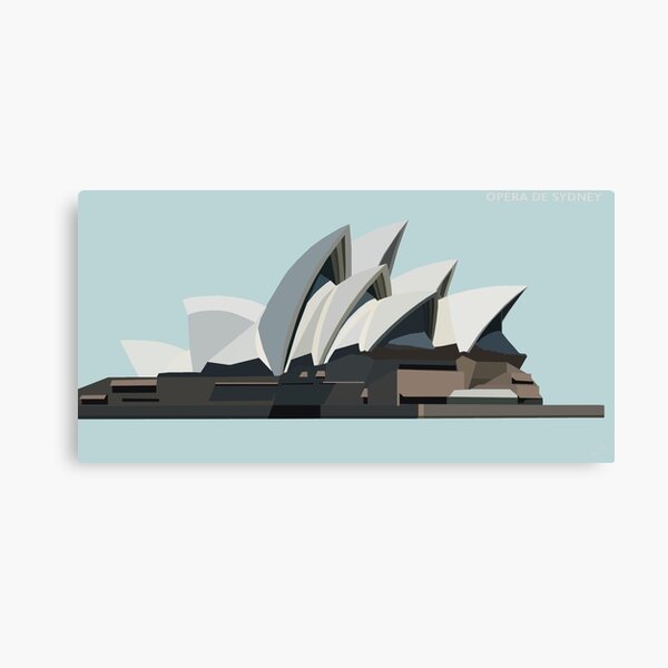 "Sydney Opera House, minimalist version" Canvas Print by Etsitra ...