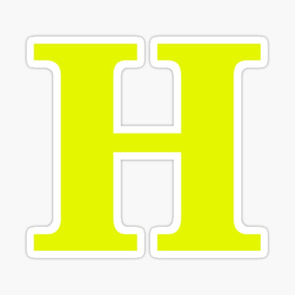 "Yellow Letter H" Sticker for Sale by DevineDesignz | Redbubble