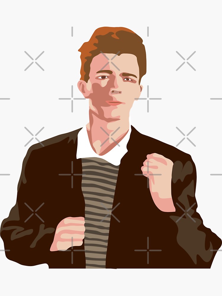 "Rick Roll" Sticker for Sale by FutureSpace | Redbubble