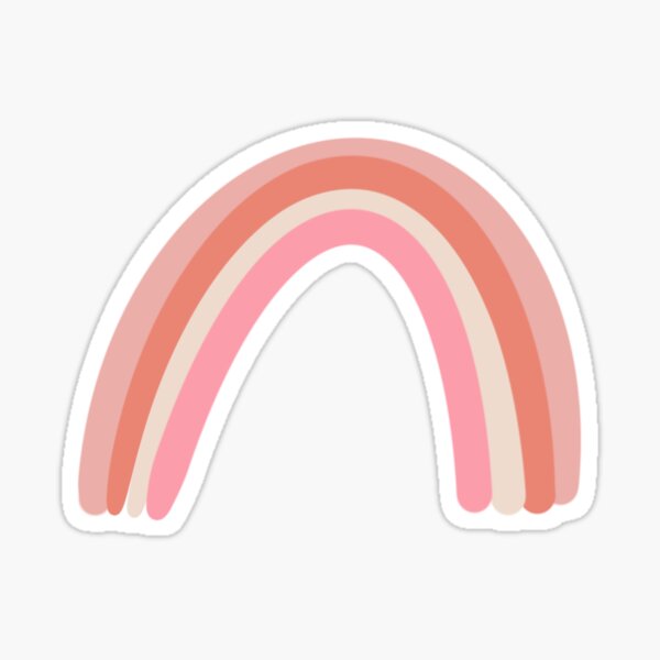 "Pink Rainbow" Sticker by Brookeo770 | Redbubble