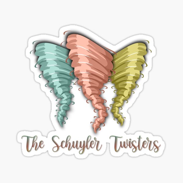 "The Schuyler Twisters" Sticker for Sale by hailish | Redbubble