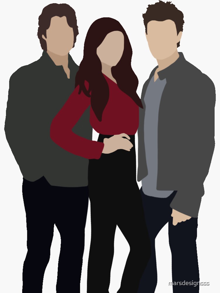 "TVD" Sticker for Sale by marsdesignsss | Redbubble