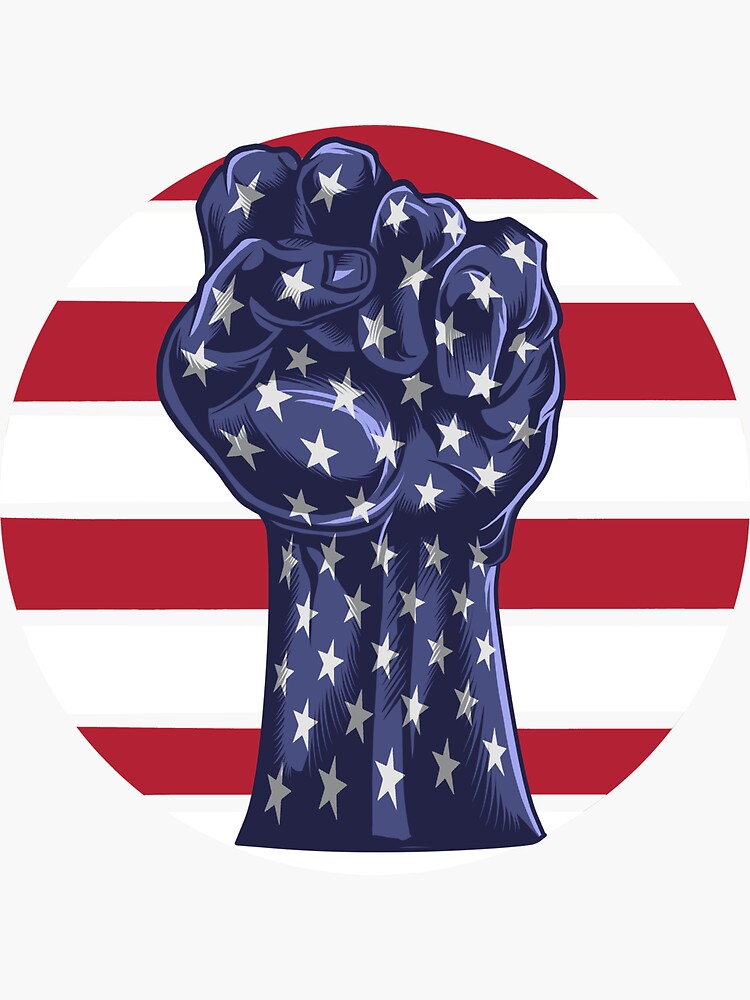 "Star Spangles Fist Pump" Sticker by carlyray | Redbubble