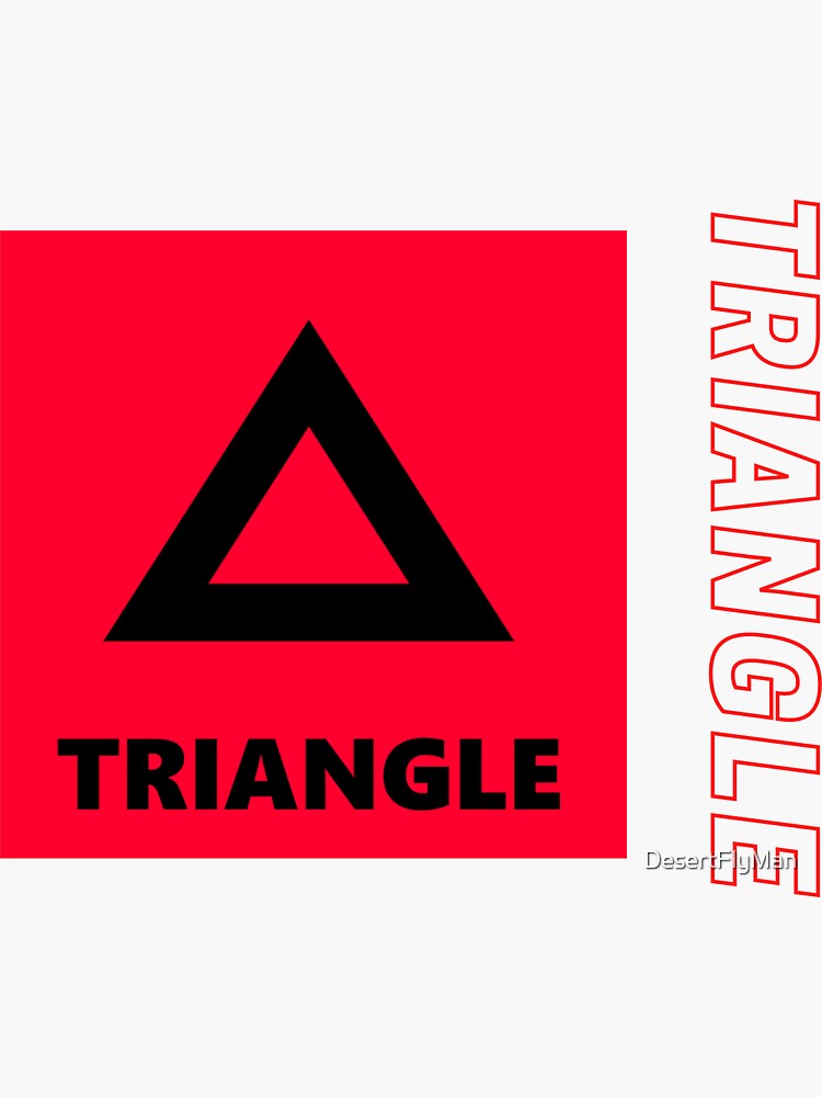 " Simple triangle clothing" Sticker for Sale by DesertFlyMan | Redbubble
