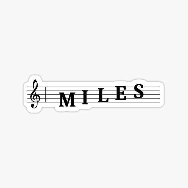 "Name Miles" Sticker for Sale by gulden | Redbubble