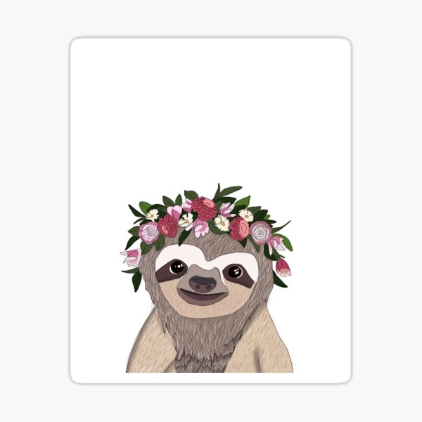 "Baby sloth" Sticker for Sale by florenciadibuja | Redbubble